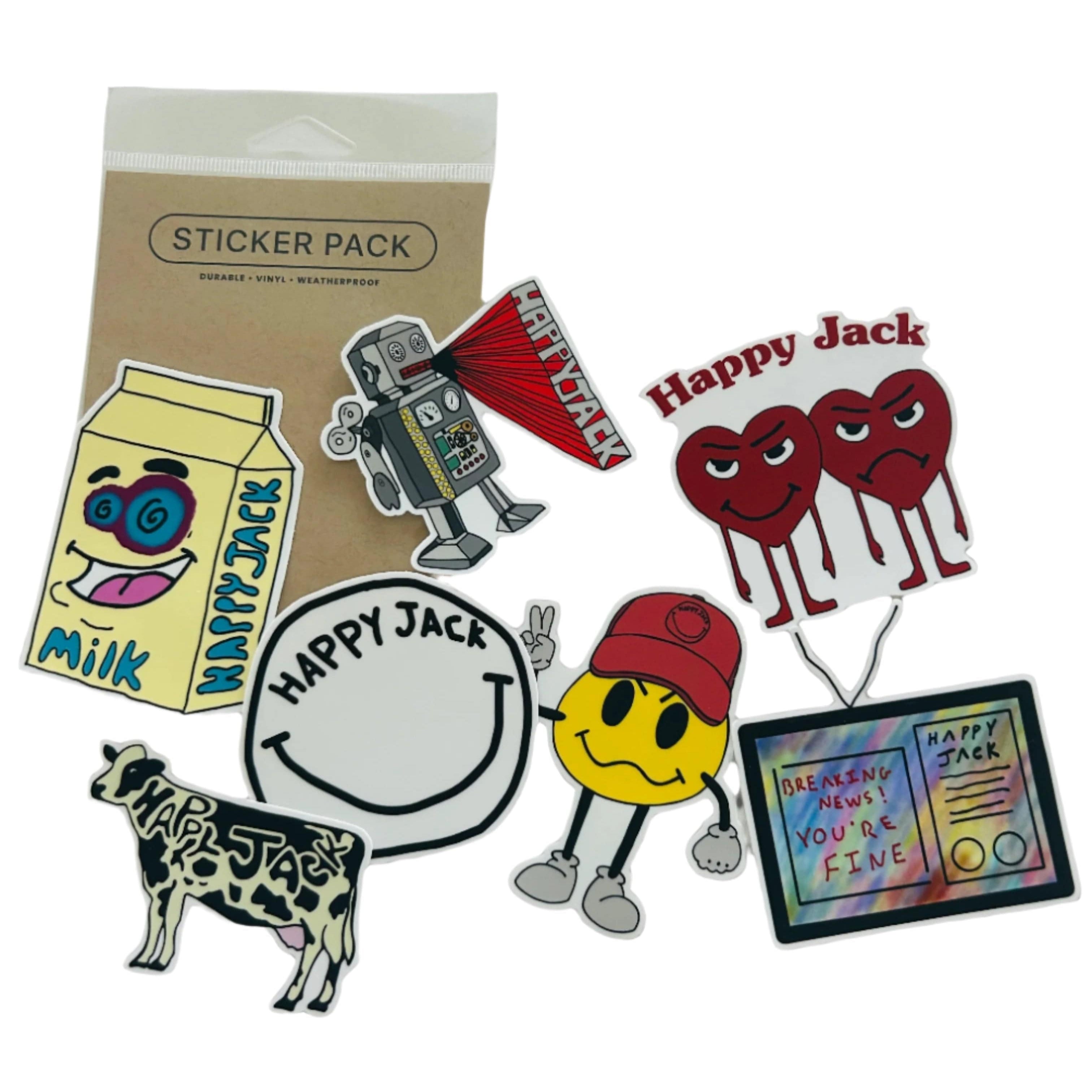 Happy Jack Sticker Pack – HappyJackWorld